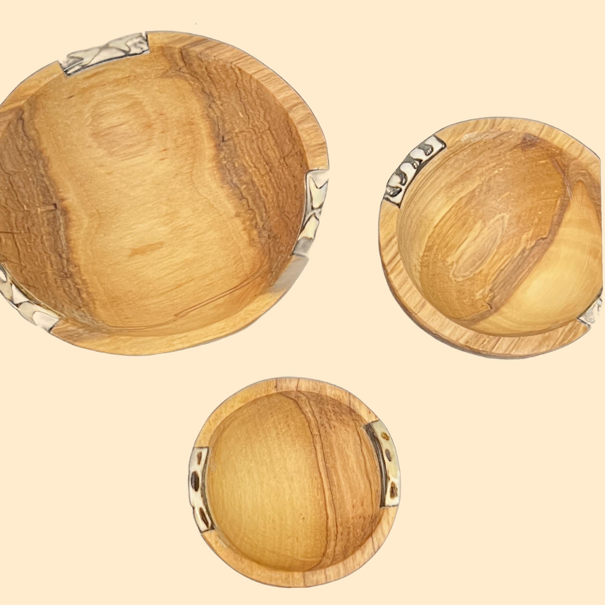 Wild Olive Wood Bowl with Bone Inlay | The Spice Tin